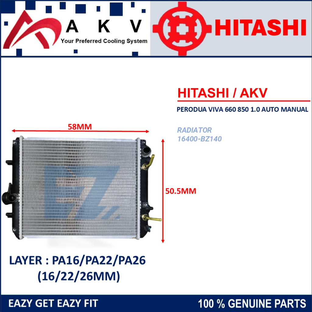 RADIATOR - PA16/PA22/PA26 PERODUA VIVA 660 850 1.0 AUTO MANUAL | Shopee ...