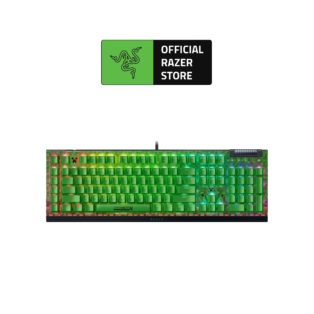 Razer BlackWidow V4 X Mechanical Gaming Keyboard | Minecraft Edition ...