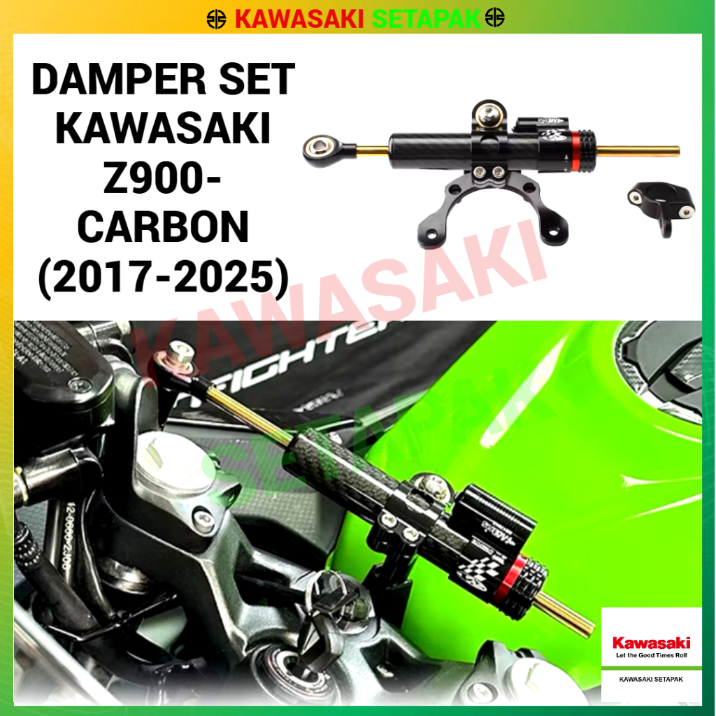 STEERING DAMPER SET KAWASAKI Z900 (17'-24') (CARBON) | Shopee Malaysia