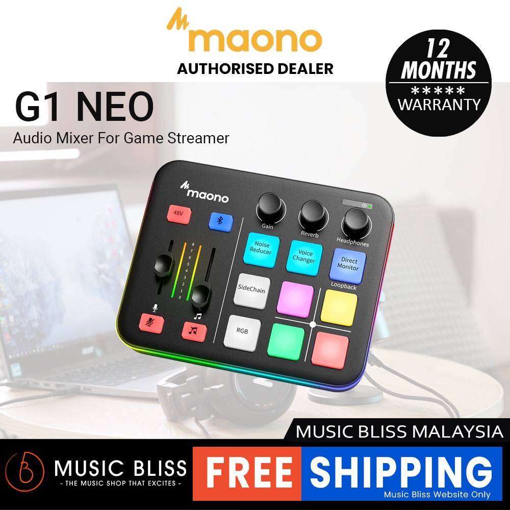 MAONO Maonocaster G1 NEO Audio Mixer For Game Streamer - Black | Shopee Malaysia