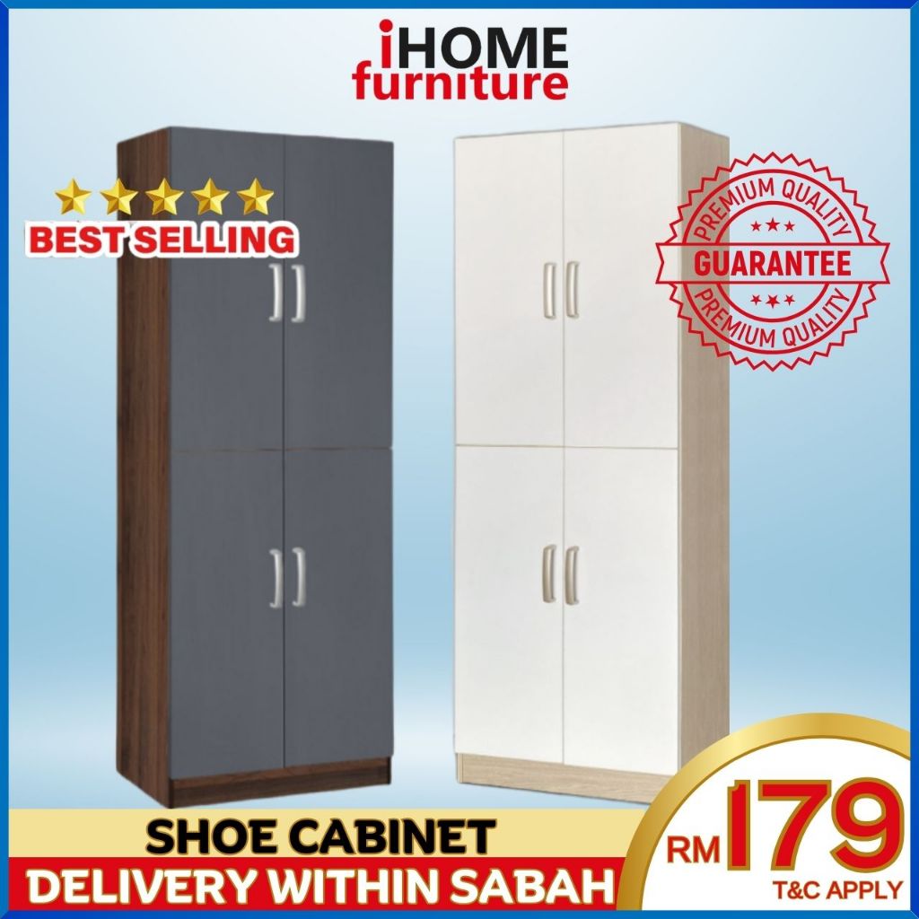 iHOME SABAH FURNITURE 🔥READY STOCK🔥4 Door Shoes Cabinet/6 Shelves ...
