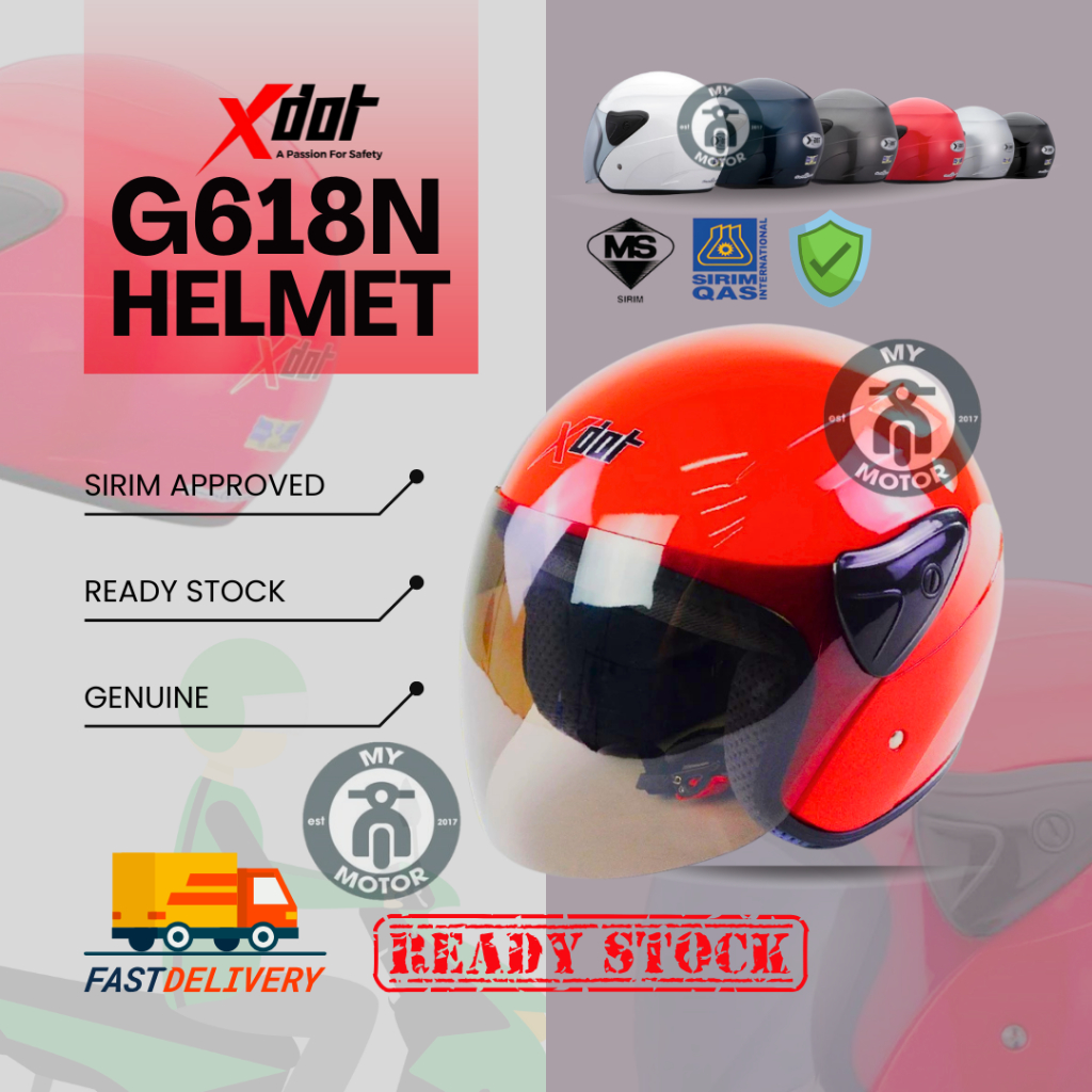XDOT G618 HELMET WITH CLEAR VISOR 🔥Ready Stock🔥 TOPI KELEDAR KHI HELMET ...