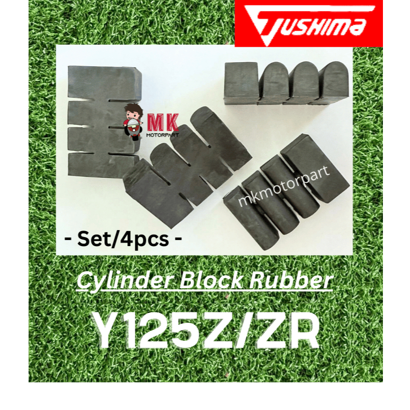 (Tushima) 4Pcs Yamaha Y125z Cylinder Head BLOCK RUBBER Pad Set Getah ...