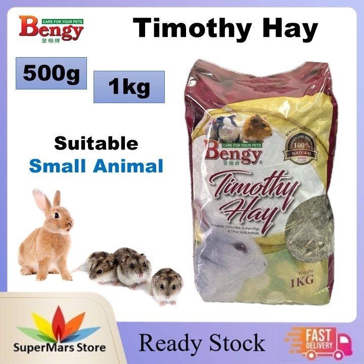 Bengy Timothy Hay for Rabbit and Small Animals (500g/1kg) / Untuk Arnab ...