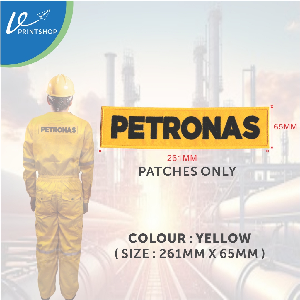 EMBROIDERY PETRONAS WORDING FOR COVERALL PATCHES /PETRONAS NAME TAG ...