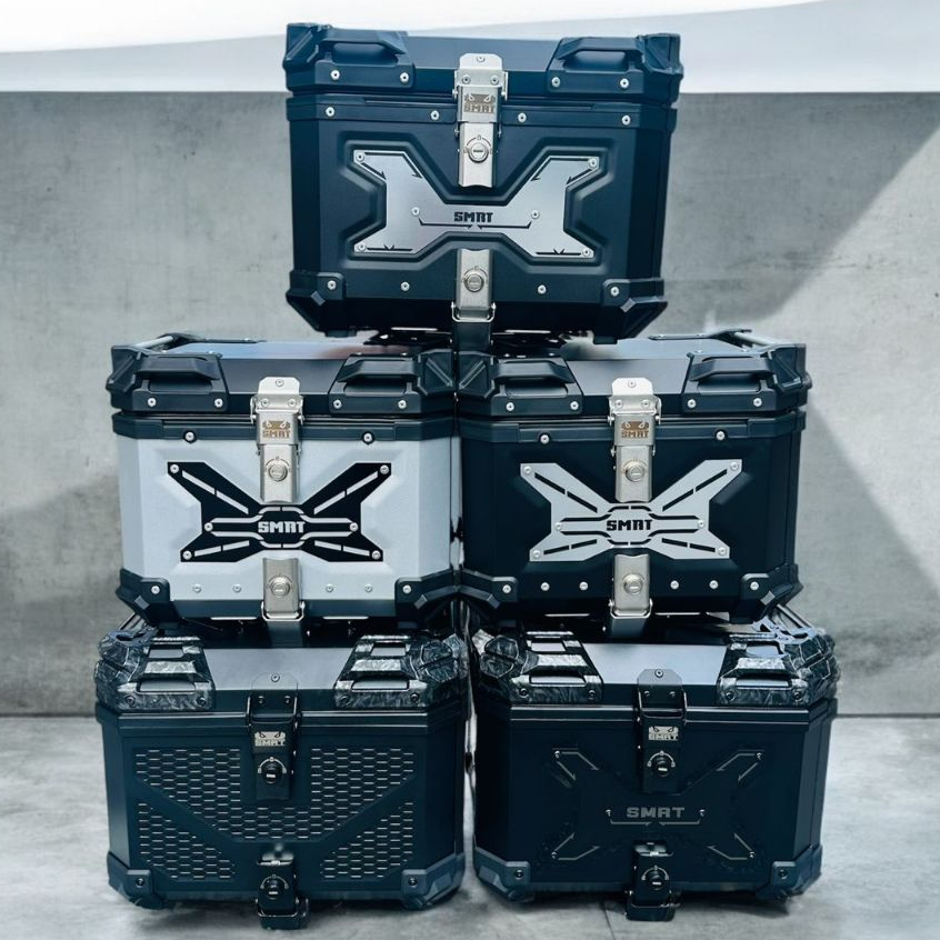 ORIGINAL SMRT Aluminium Top Box Motorcycle 28L 36L 45L 55L Peti Box ...