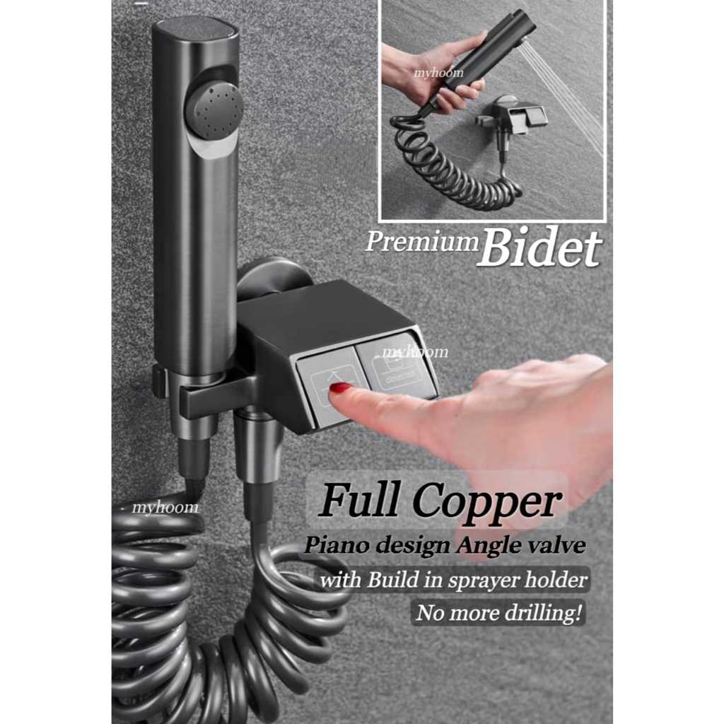 Full Copper Bidet Set/Piano Key Brass Faucet Bidet Set/Toilet Cleaning ...