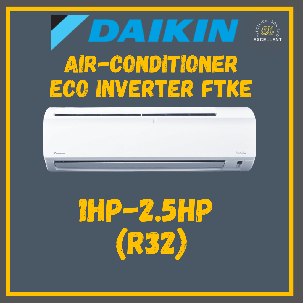 DAIKIN 1.0HP /1.5HP/2.0HP/2.5HP STD INV R32 WALL AIR-COND FTKE SERIES R32 GAS | Shopee Malaysia