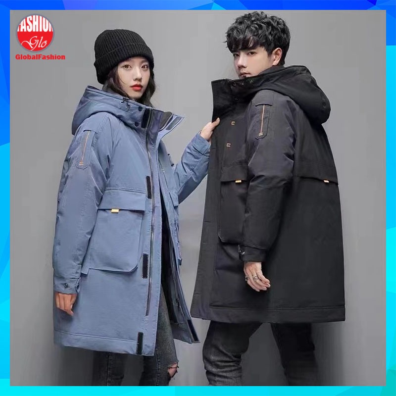 Winter Jacket Men Woman Baju Sejuk Lelaki Perempuan Tebal Hooded Duck ...