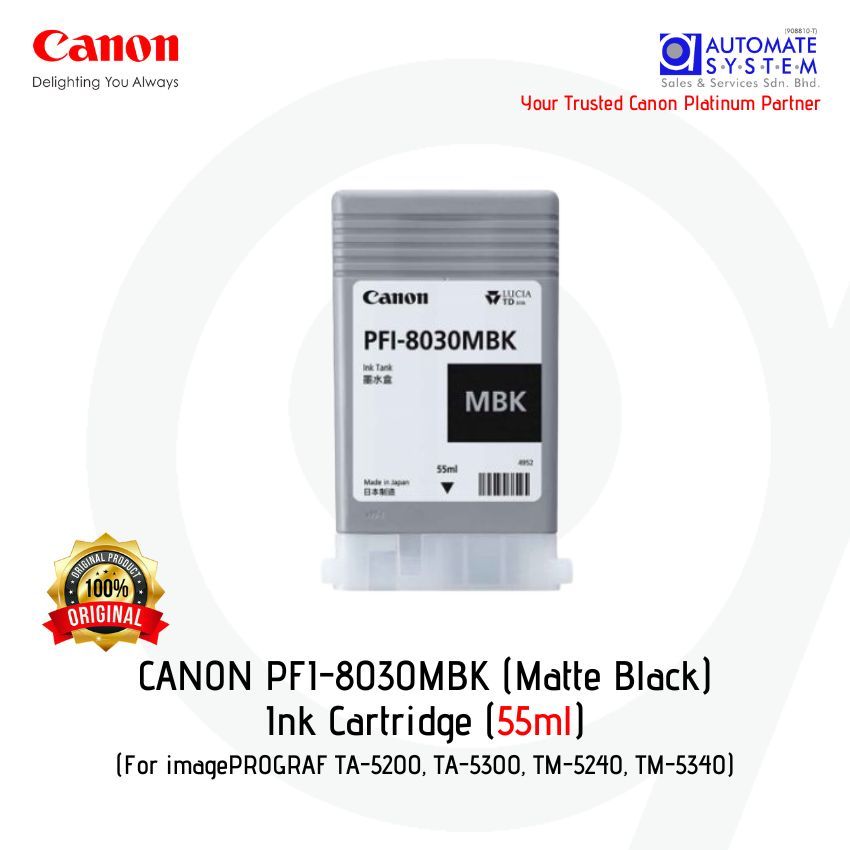 Canon PFI-8030 / PFI-8031 (55ml) Ink Cartridges for imagePROGRAF TA ...