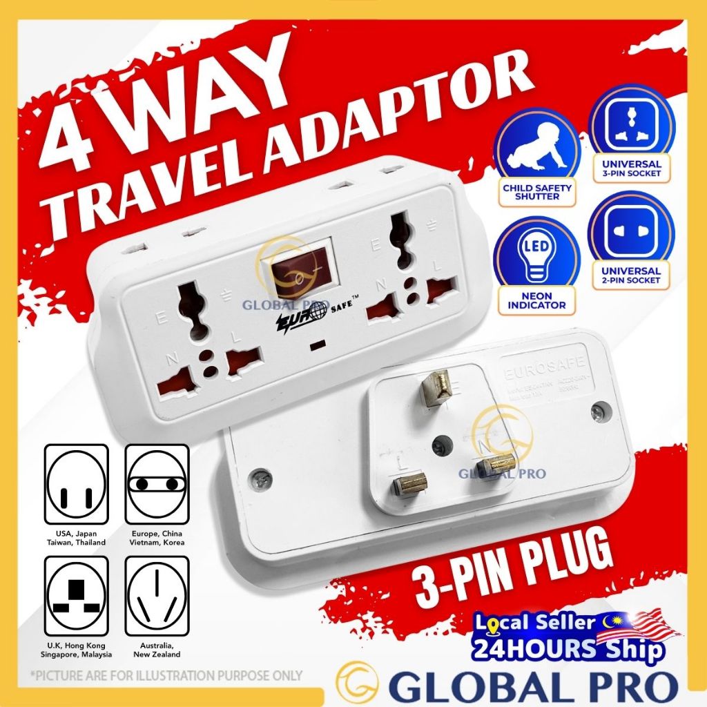 Universal Travel Adapter Extension Multi Plug Wall Extension Plug ...