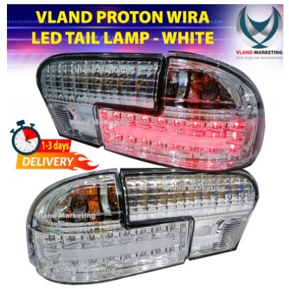 Vland Proton Wira Led Light Bar Tail Lamp Albino White Wira Lampu ...