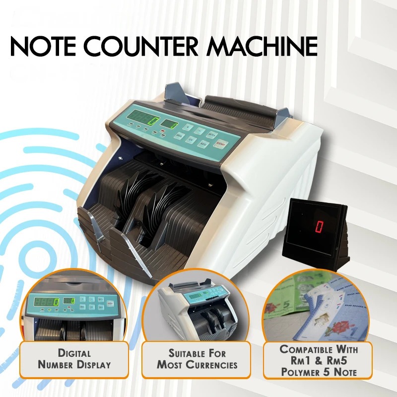Heavy Duty Bank Note Counter Machine | Money Counter Machine | Mesin ...