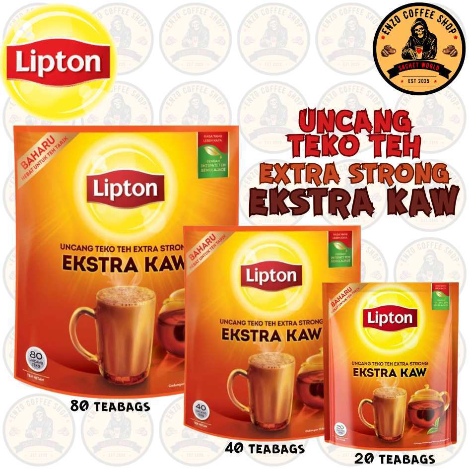 LIPTON EKSTRA KAW EXTRA STRONG TEABAGS / SERBUK TEH UNCANG EKSTRA KAW ...