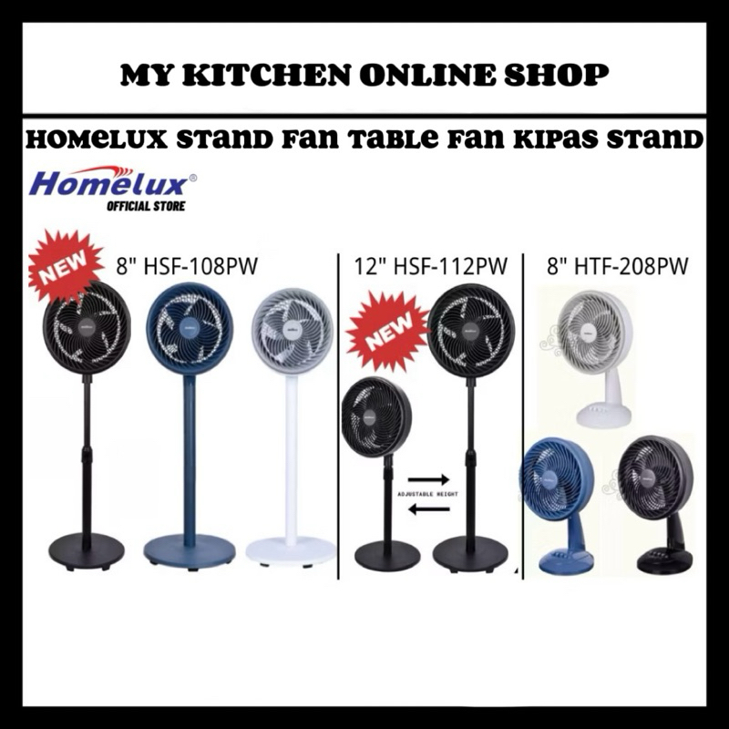 Homelux 2 in 1 Stand Fan/Table Fan/Living Fan/Kipas Stand/Kipas Meja ...