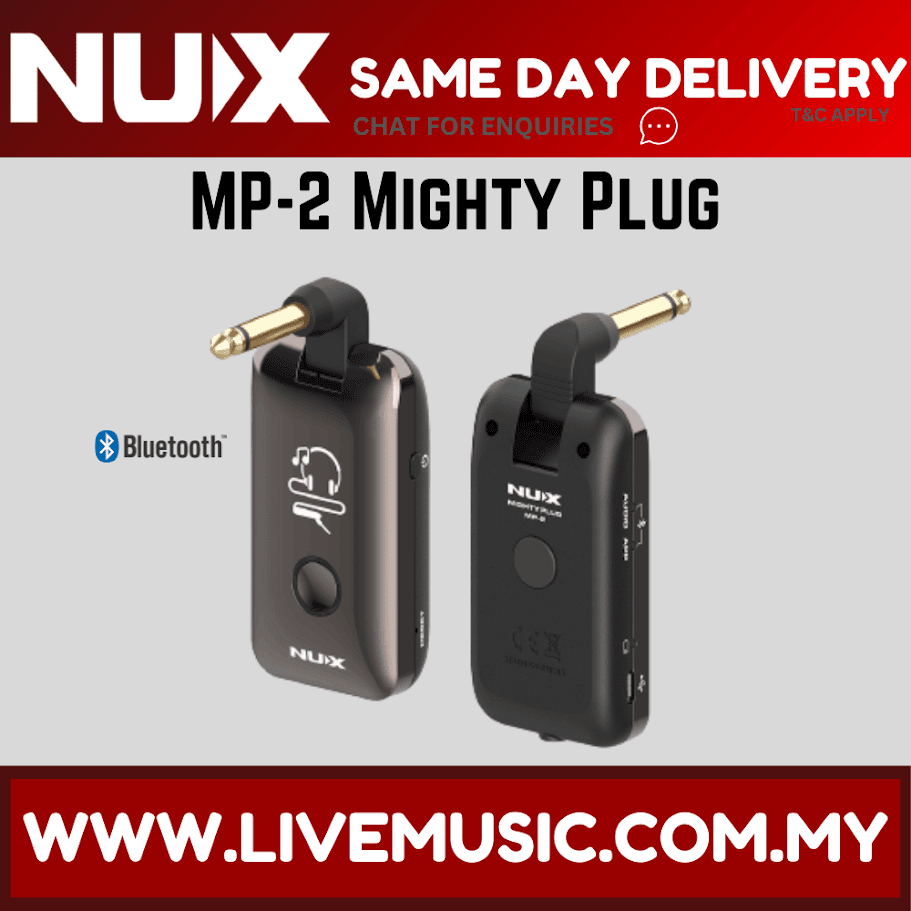 NUX Mighty Plug MP-2 Guitar and Bass Modeling Headphone Amplug ( MP2 MP ...