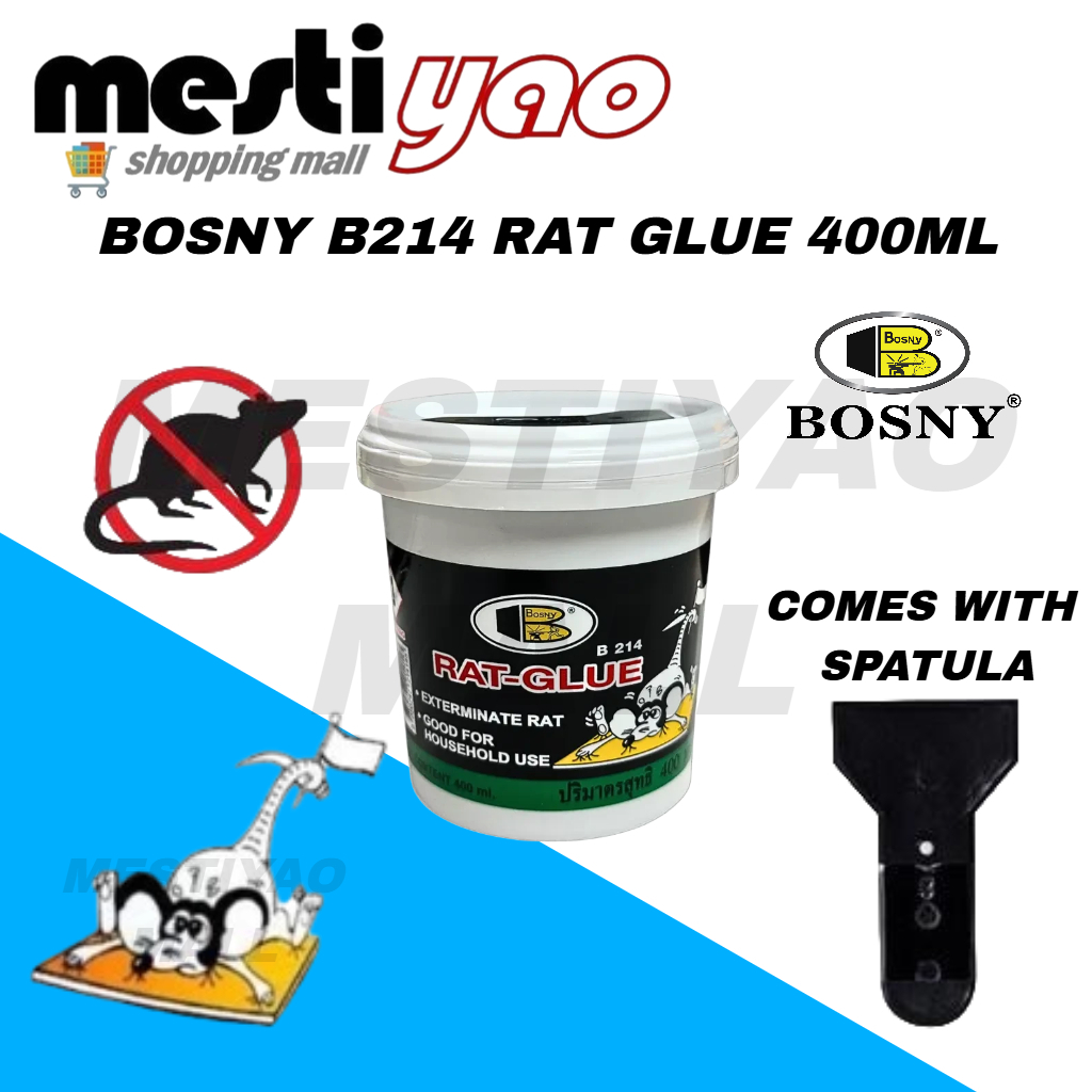 Bosny B214 Rat Glue 400ml/Non-Poisonous and Odorless/Gam Tikus | Shopee ...
