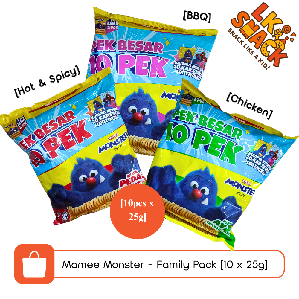 Mamee Monster - Family Pack [10 x 25g] | Shopee Malaysia
