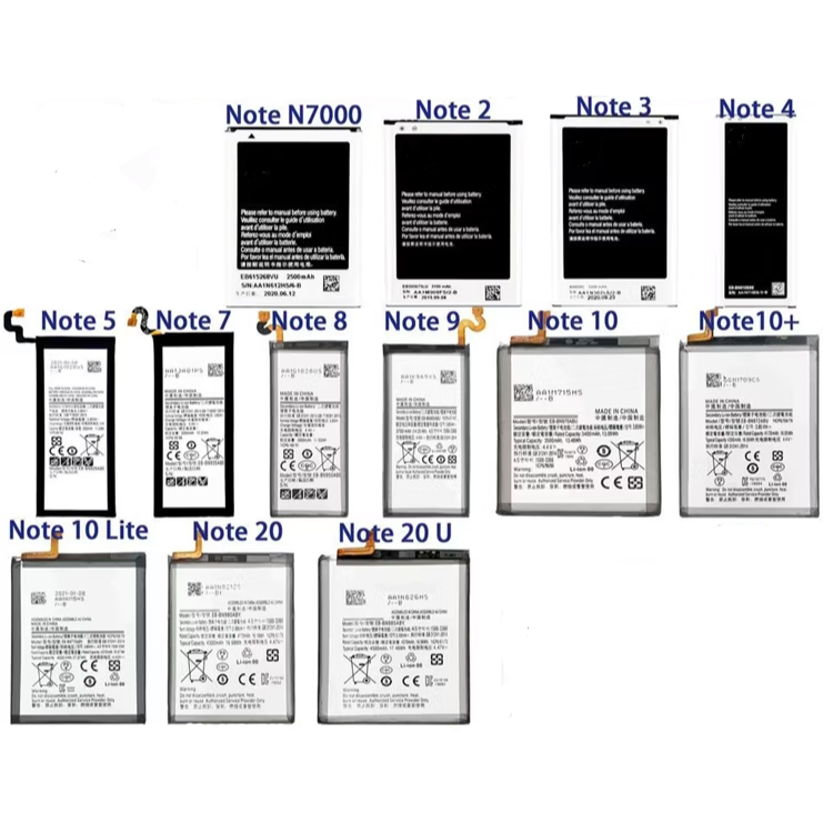 GOU.ORI Battery For SM Note 1 2 3 4 5 8 9 10 Lite Plus FE Edge 20 Ultra Bateri Note5 B3 Galaxy ...