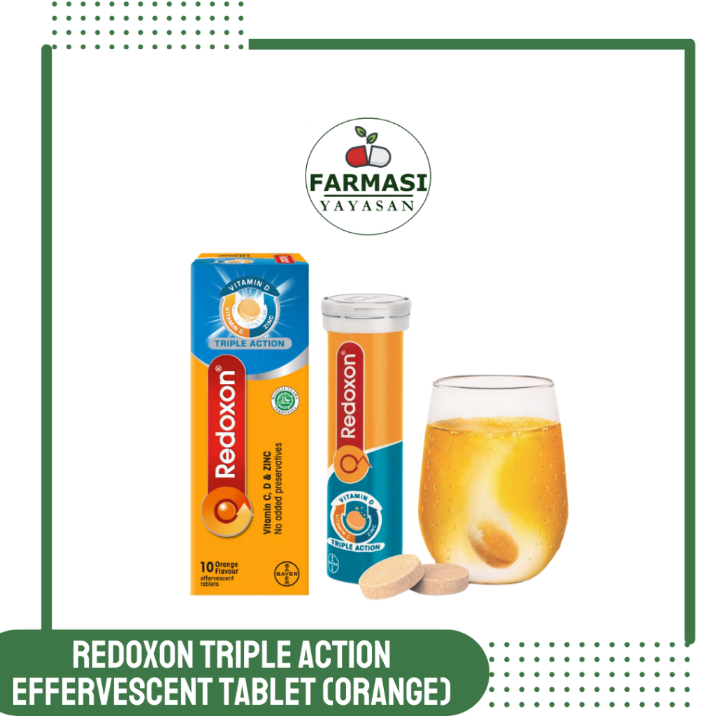 Redoxon Triple Action Effervescent Tablet 10's (Orange Flavour ...
