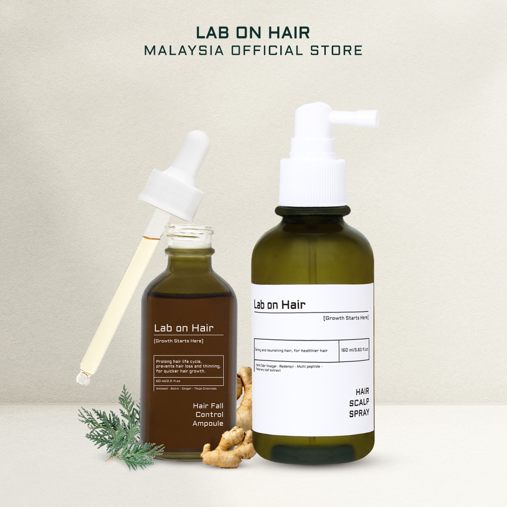 Bundle 2in1 Scalp Spray + Ampoule Lab On Hair Anti Hair Loss Scalp ...