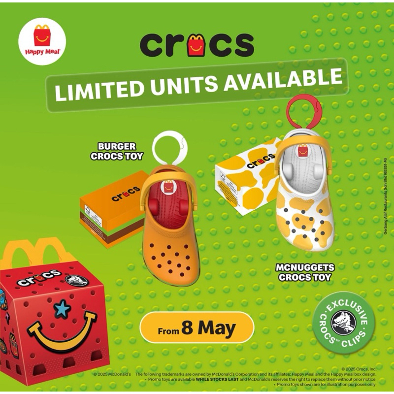 (ORIGINAL MCD MALAYSIA) HAPPY MEAL CROCS KEYCHAIN MCD MCDONALDS CROC ...