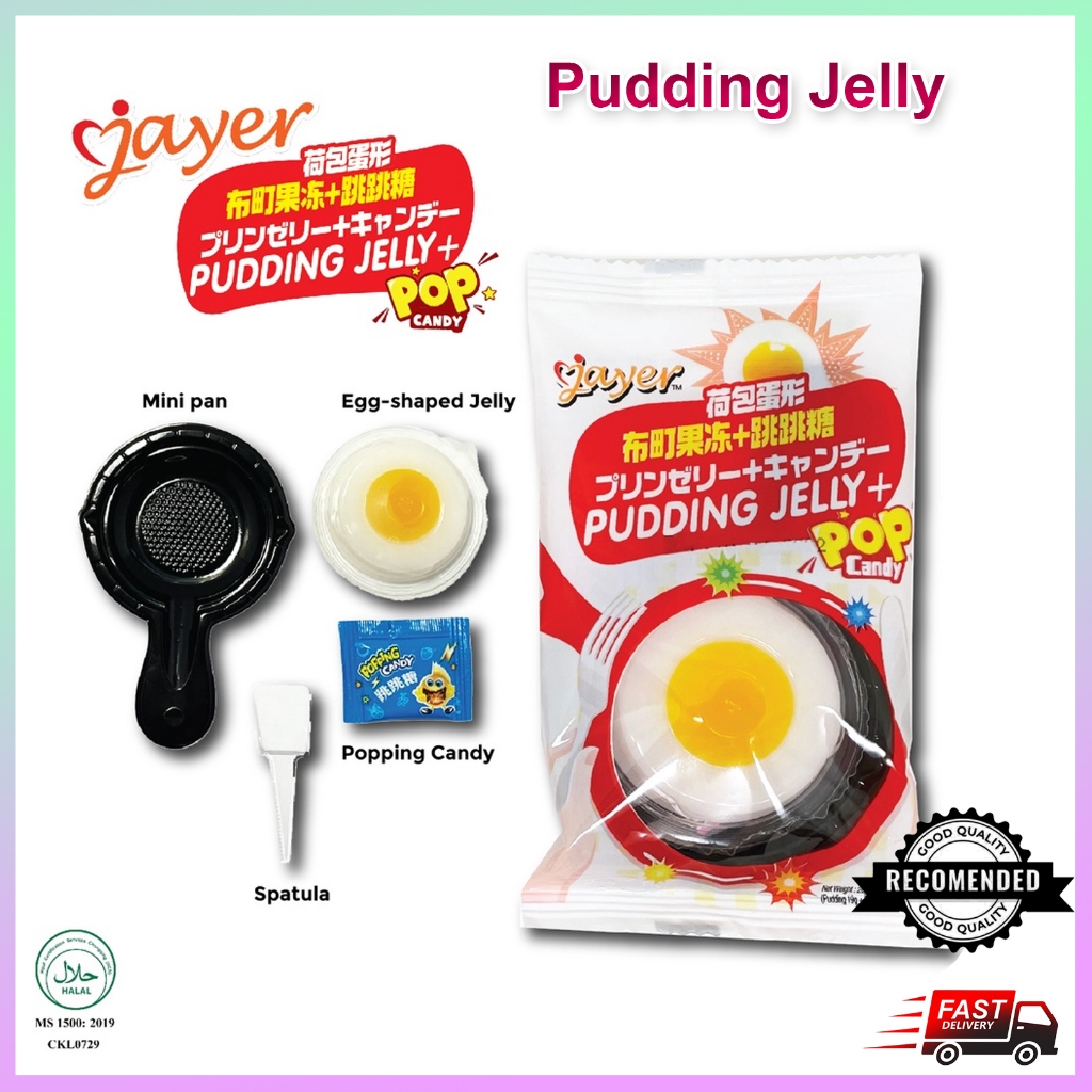 Pudding Jelly & Pop Candy 20g HALAL Fruity Egg Pudding 跳跳糖果味布丁 | Shopee ...