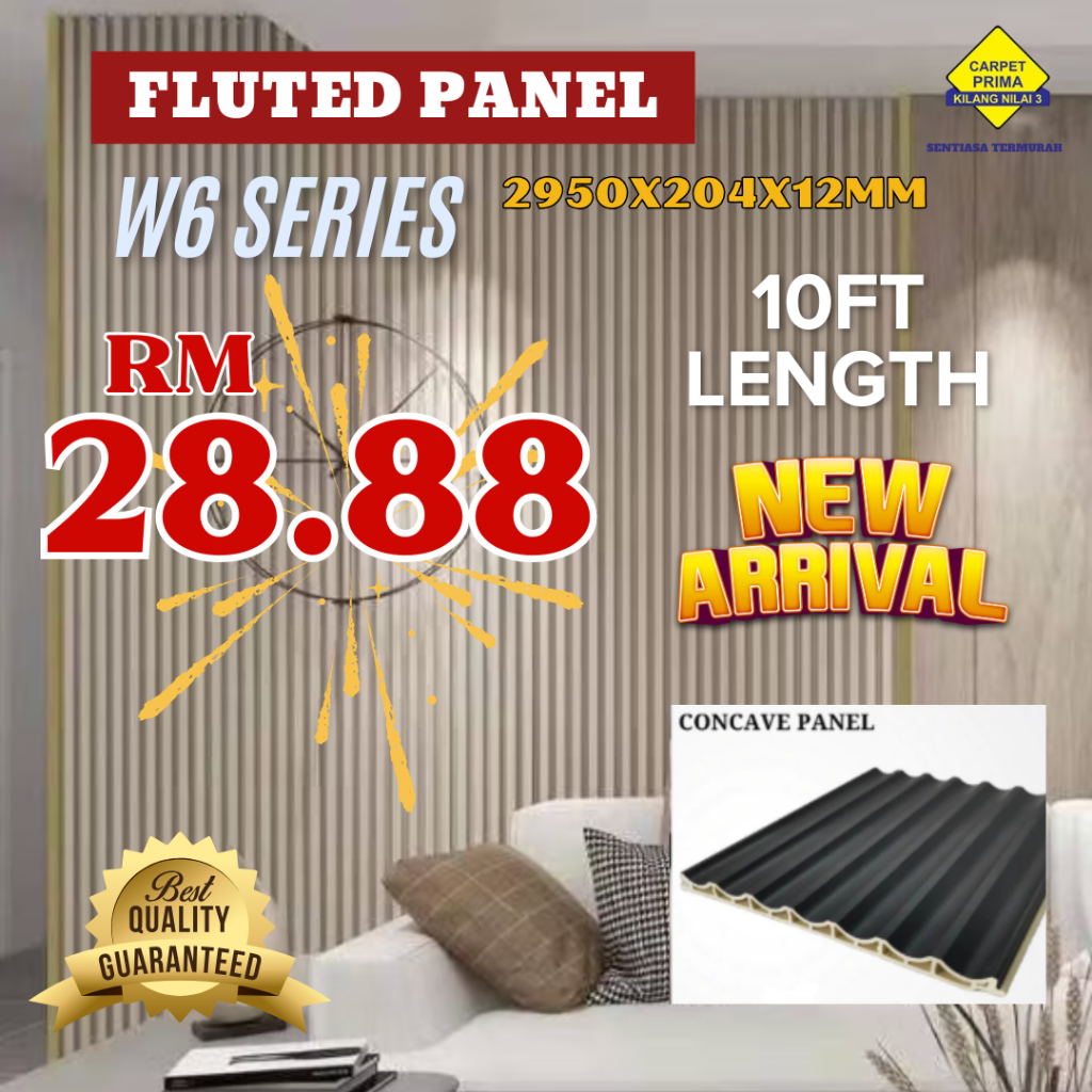 NEW ARRIVAL W6 12MM FLUTED WALL PANEL PAPAN HIASAN DINDING 2950MM X ...