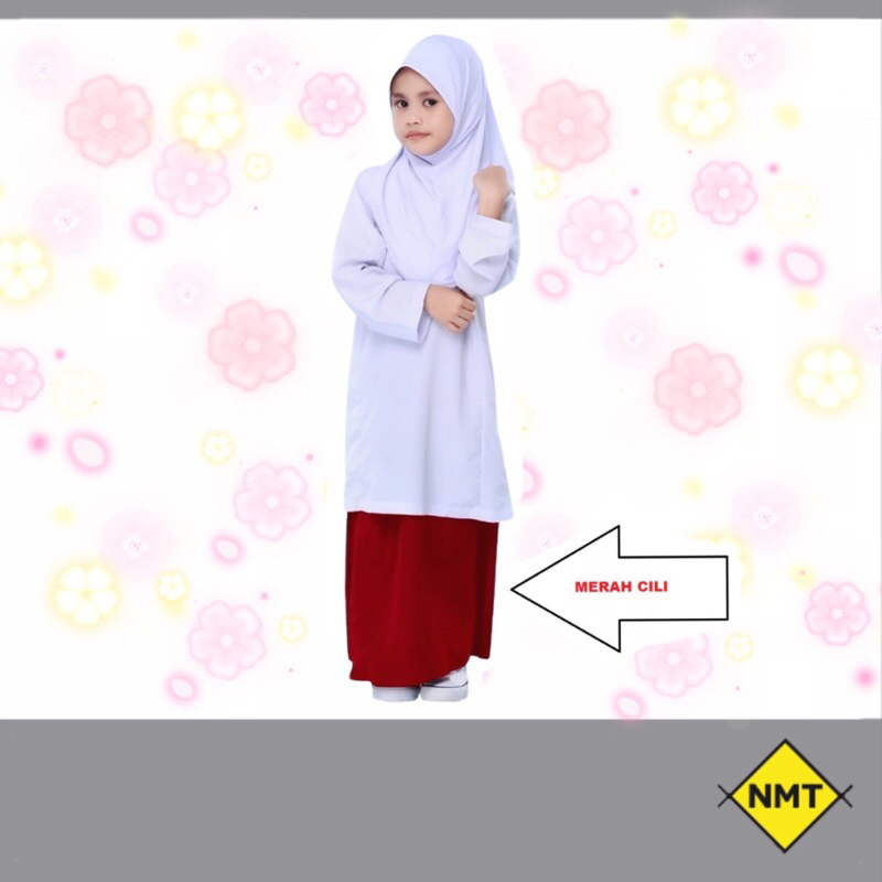 Primary And Secondary School Girl Uniform/ Kain Maxi/Getah Penuh/ Kain Kurung Koshibo/Kain ...