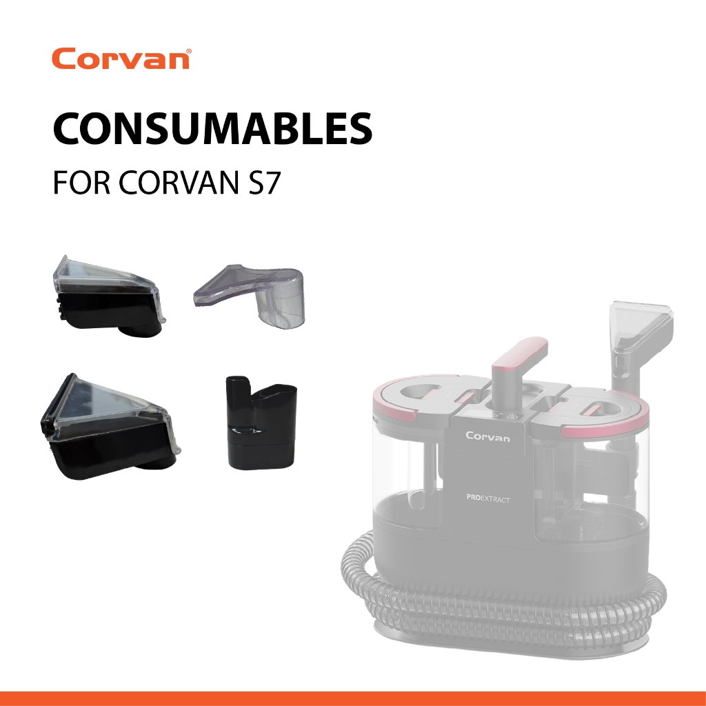 Corvan S7 TurboDry Spot Cleaner Genuine Consumables & Parts - Standard ...