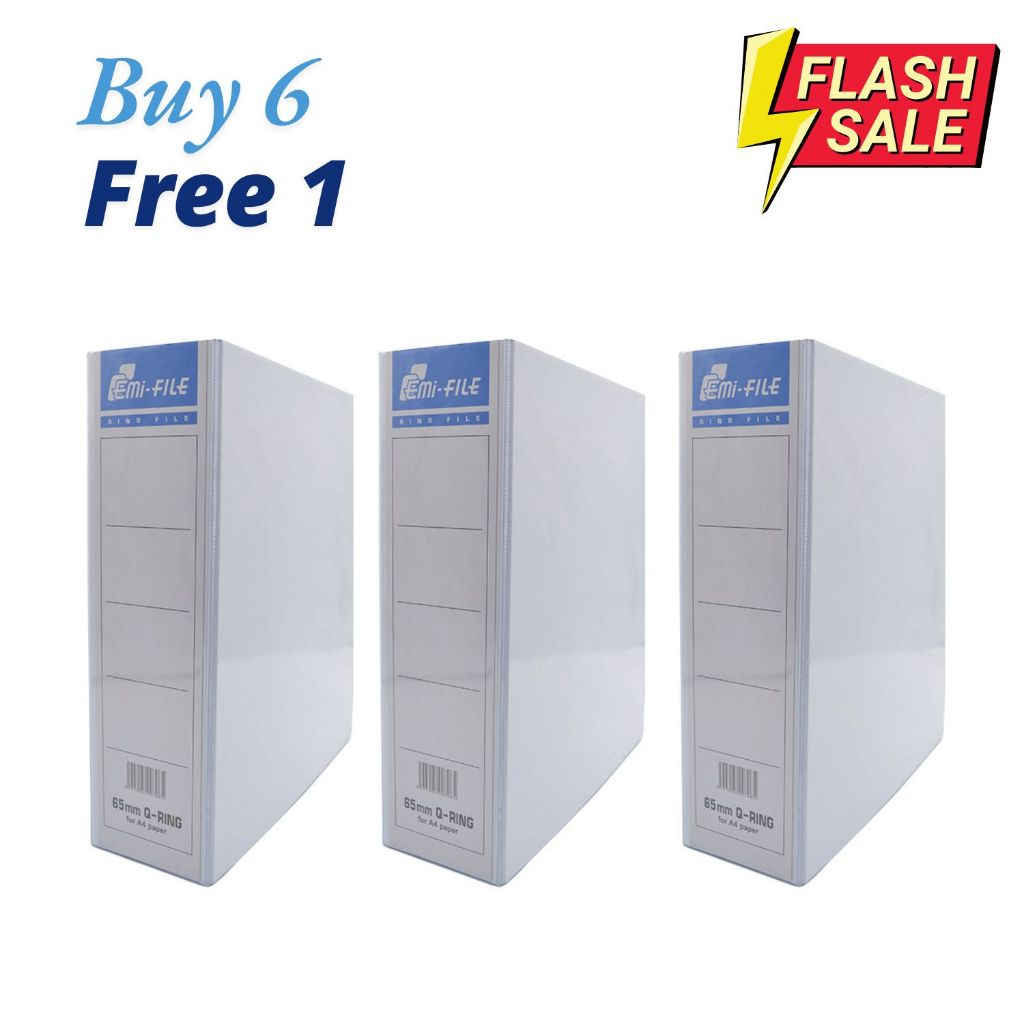[B6F1] EMI 65MM A4 2D / 3D / 4D Ring File -1pcs | Shopee Malaysia