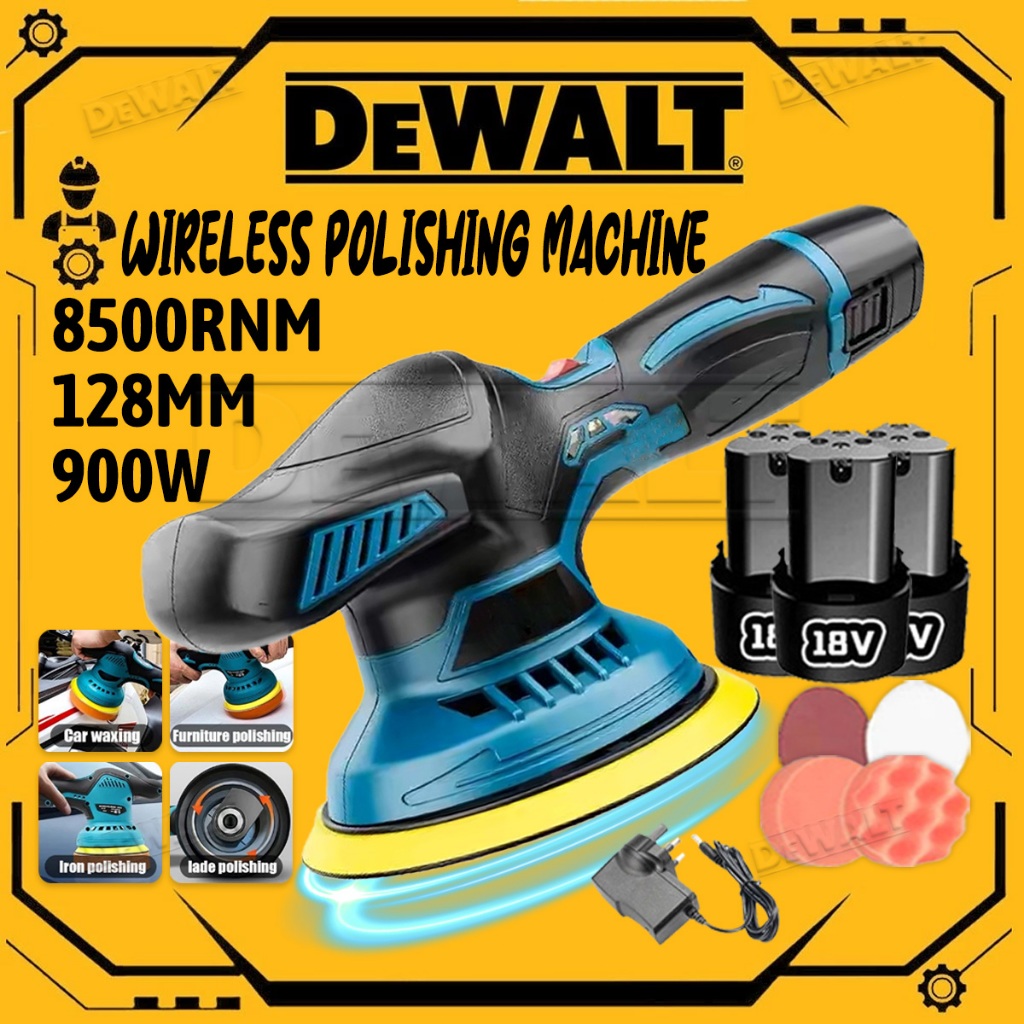 900W Mesin Polish Kereta polish machine car polish machine 18V Cordless ...