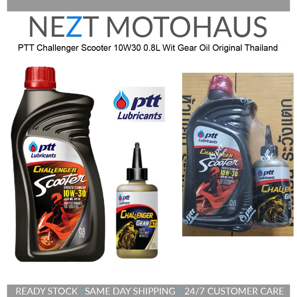 PTT Challenger Scooter 10W30 0.8L Wit Gear Oil Original Thailand No.1 ...
