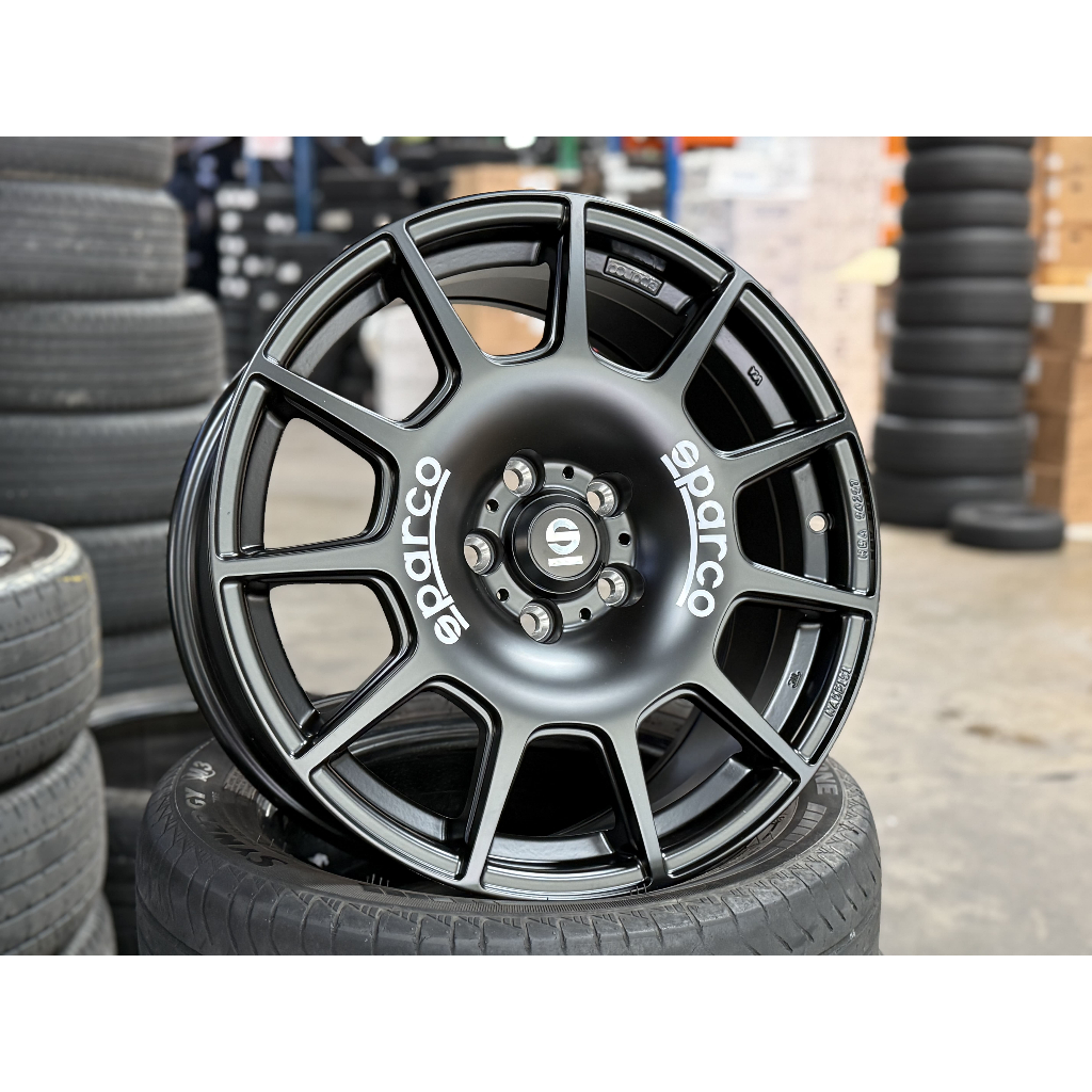 NEW 18X8J Sparco Terra Rim (set of 4) Black 5X112 for Mini F56 JCW VW ...