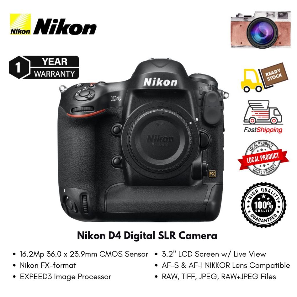(Used) Nikon D4 Digital SLR Camera Professional Imaging Machine ( 1 ...
