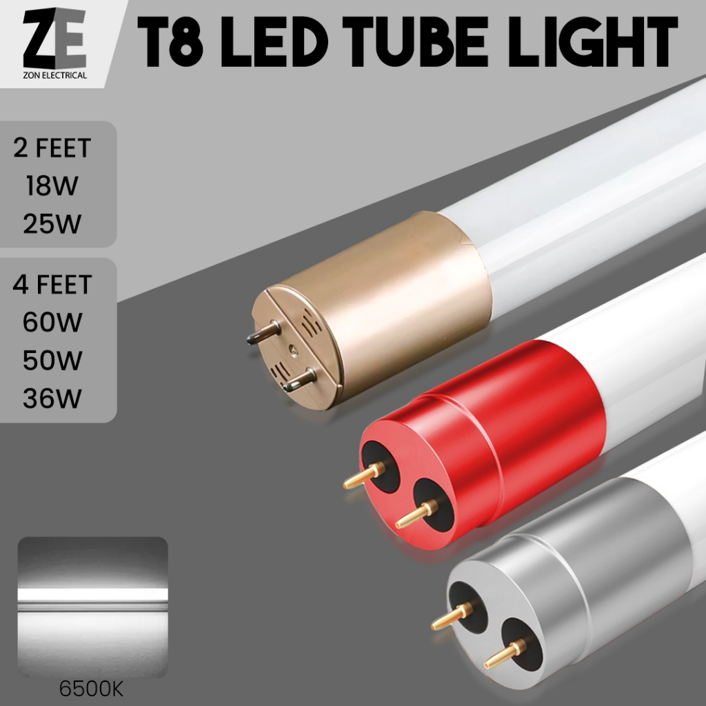 LED Fluorescent T8 4Ft 2Ft Light Lampu Kalimantang Panjang Casing Wall ...