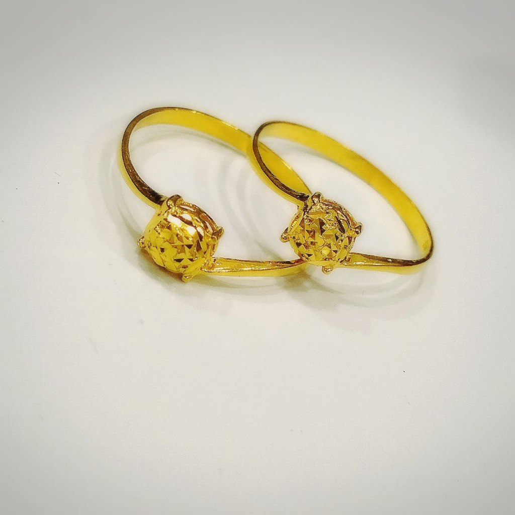 LAELA CINCIN FESYEN SATU MATA PADU EMAS TULEN 916 GOLD RING | Shopee ...