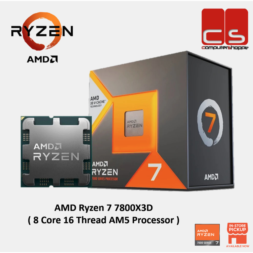 AMD Ryzen 7 7800X3D ( 8 Core 16 Thread AM5 Processor ) | Shopee Malaysia