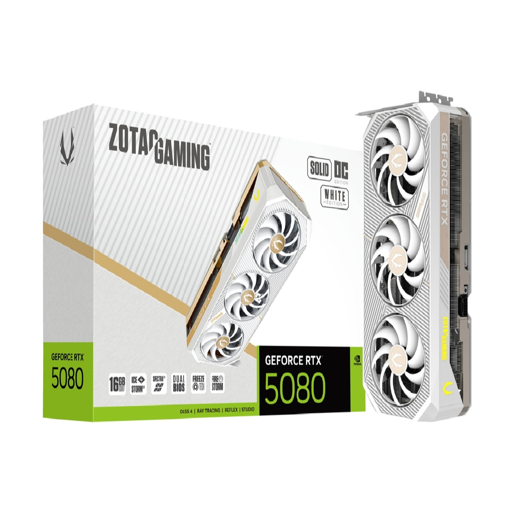 ZOTAC GAMING GeForce RTX 5080 SOLID OC White Edition | Shopee Malaysia