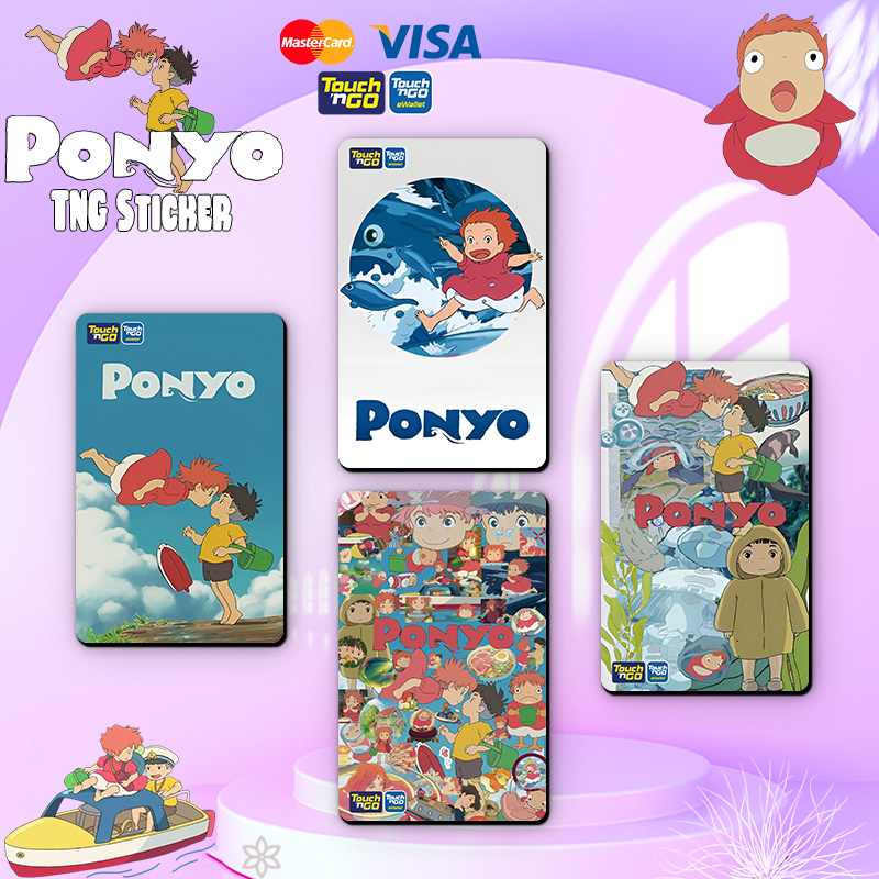 Ponyo TNG Pelekat - Tng Touch N Go/Bank kad pelekat pelindung (Beli 4 ...