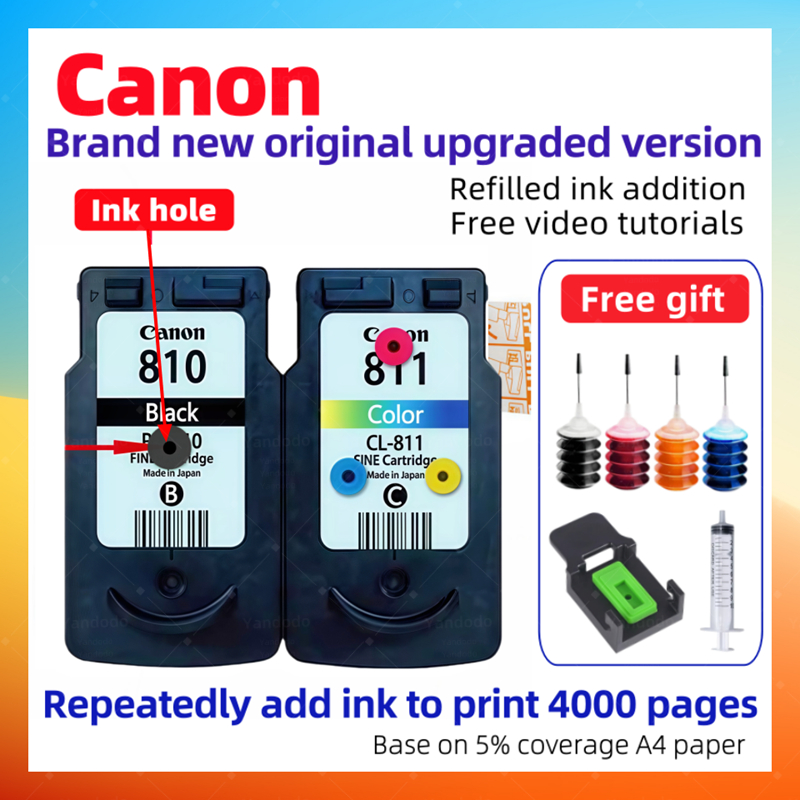 Canon PG-810 CL-811 ink cartridge Can add ink Canon iP2770 iP2772 MP237 ...