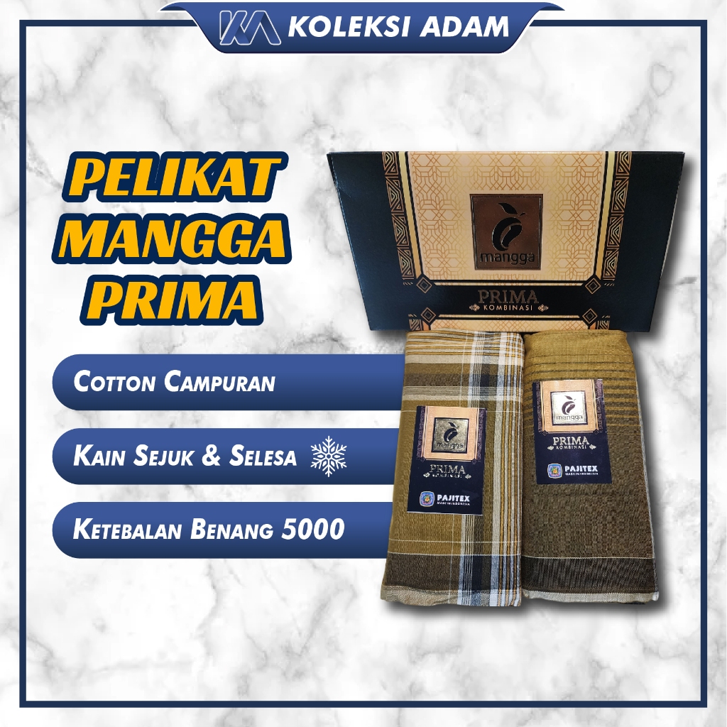 Kain Pelikat Mangga Prima Kombinasi Siap Jahit / Cotton Campuran / Saiz ...
