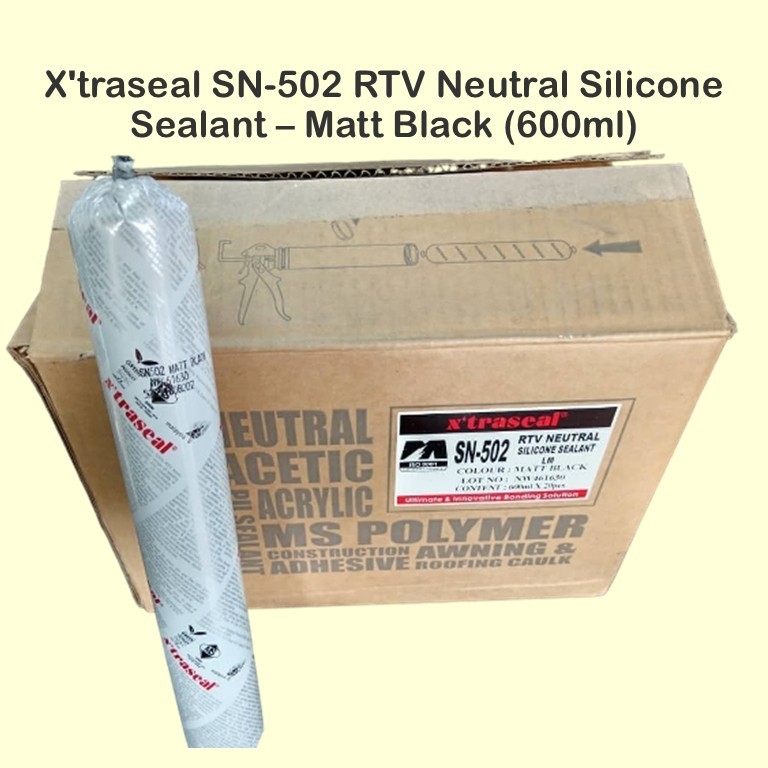 Xtraseal SN-502 RTV Neutral Silicone Sealant LM – Matt Black (600ml ...