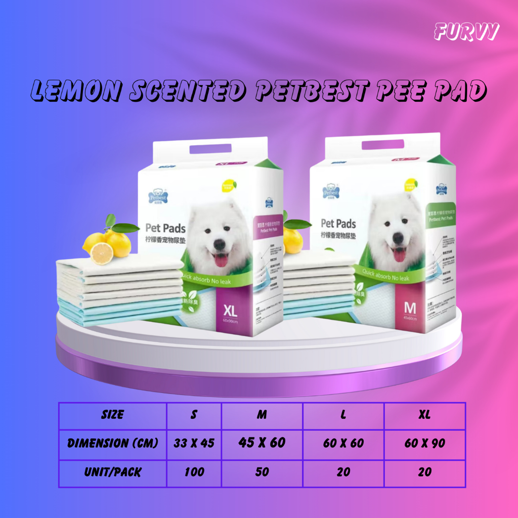 Petbest Lemon Dog / Cat Wee Wee Pad / Training Urine Pad / Toilet Pad ...