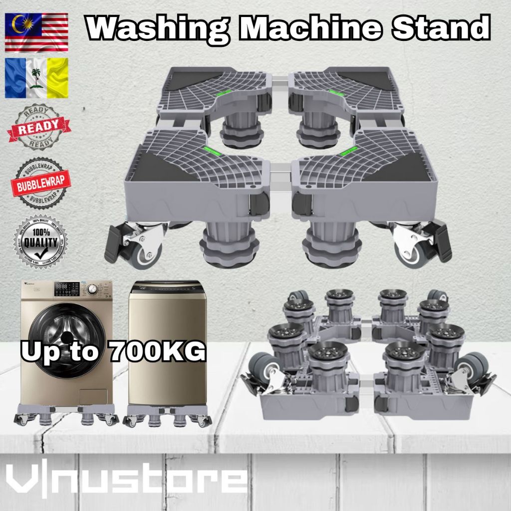 700KG Adjustable Washing Machine Stand Stainless Steel Refrigerator ...