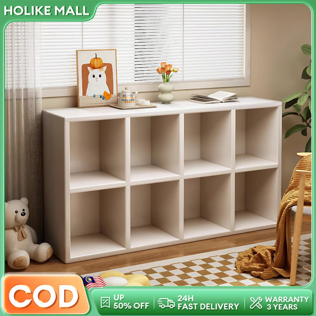 🤩Rak Almari Buku Multipurpose Grid Rack DIY Bookshelf Wooden Book ...