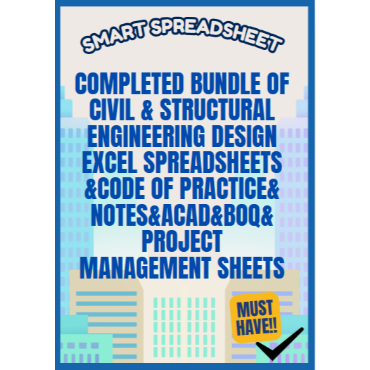 Completed bundle of Civil & Structural Engineering Design Spreadsheets ...