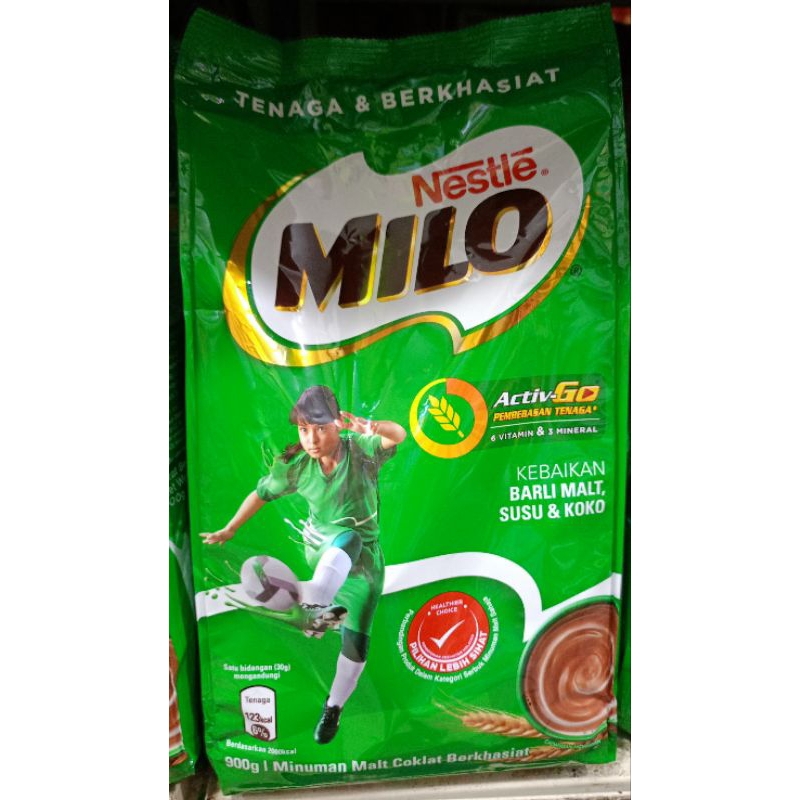 [Ready stock] NESTLE MILO ACTIV-GO CHOCOLATE MALT POWDER Softpack 900g ...