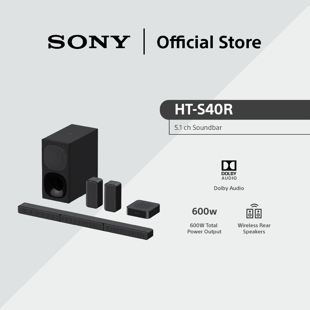 Sony HT-S40R 5.1ch Home Cinema Rear Speakers | Dolby Audio | Real ...