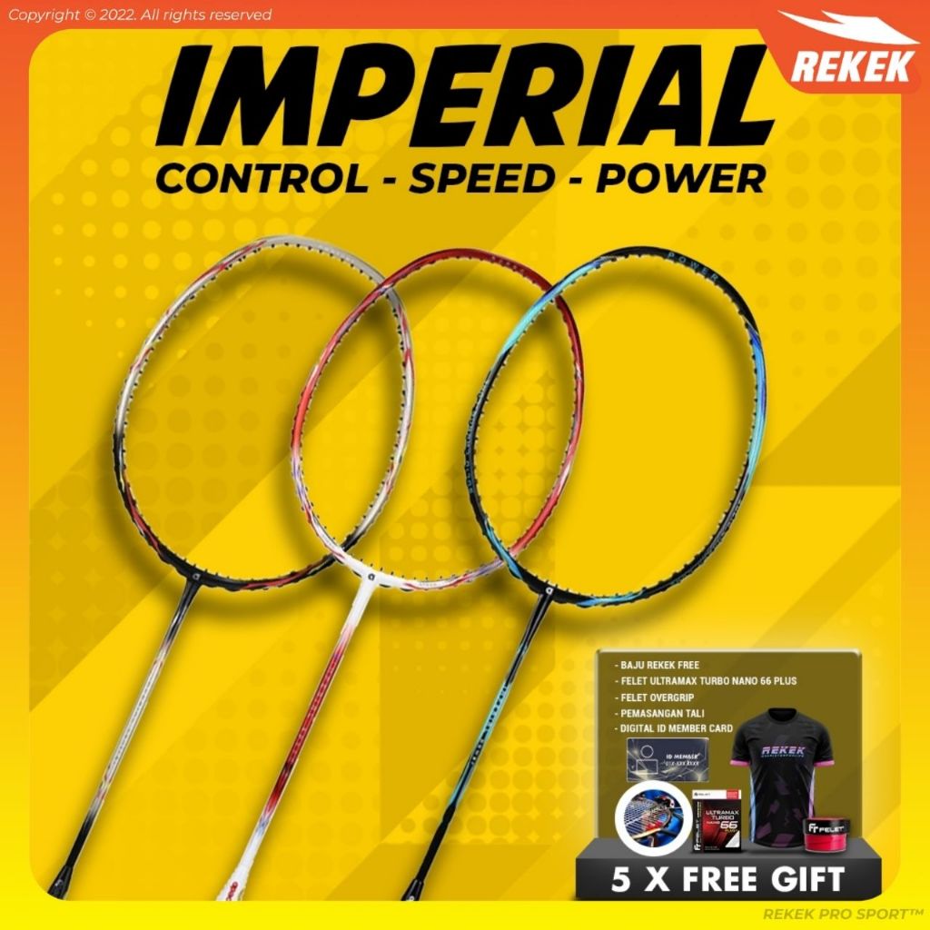 APACS Imperial Series (5U) Lightweight Badminton Racket Pakej Tali ...